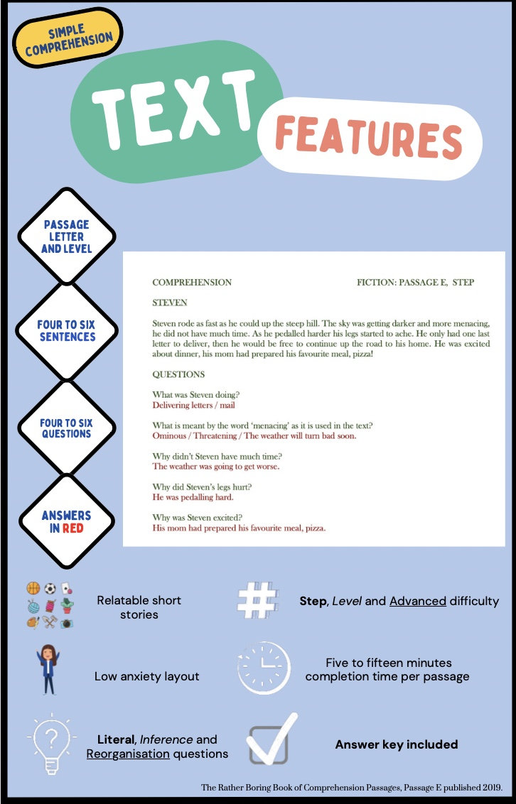 The Rather Boring Book of Comprehension Passages - Etsy