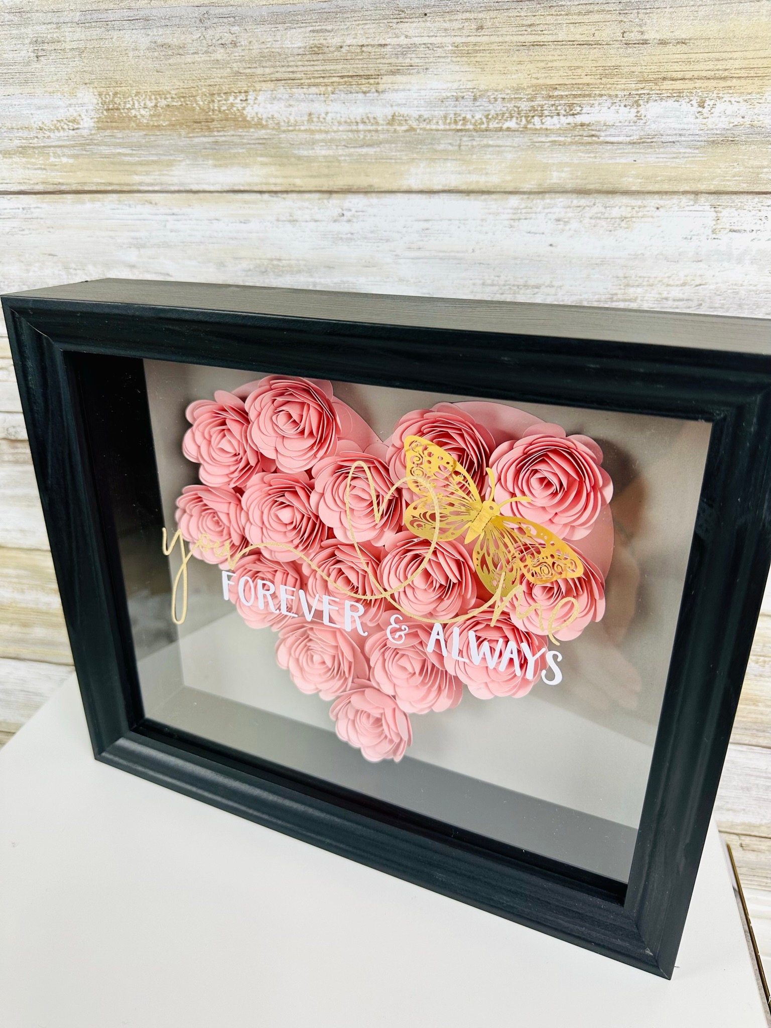 Paper Flower Shadow Box Baby Shower Gift Welcome Baby Gift for Mom ...