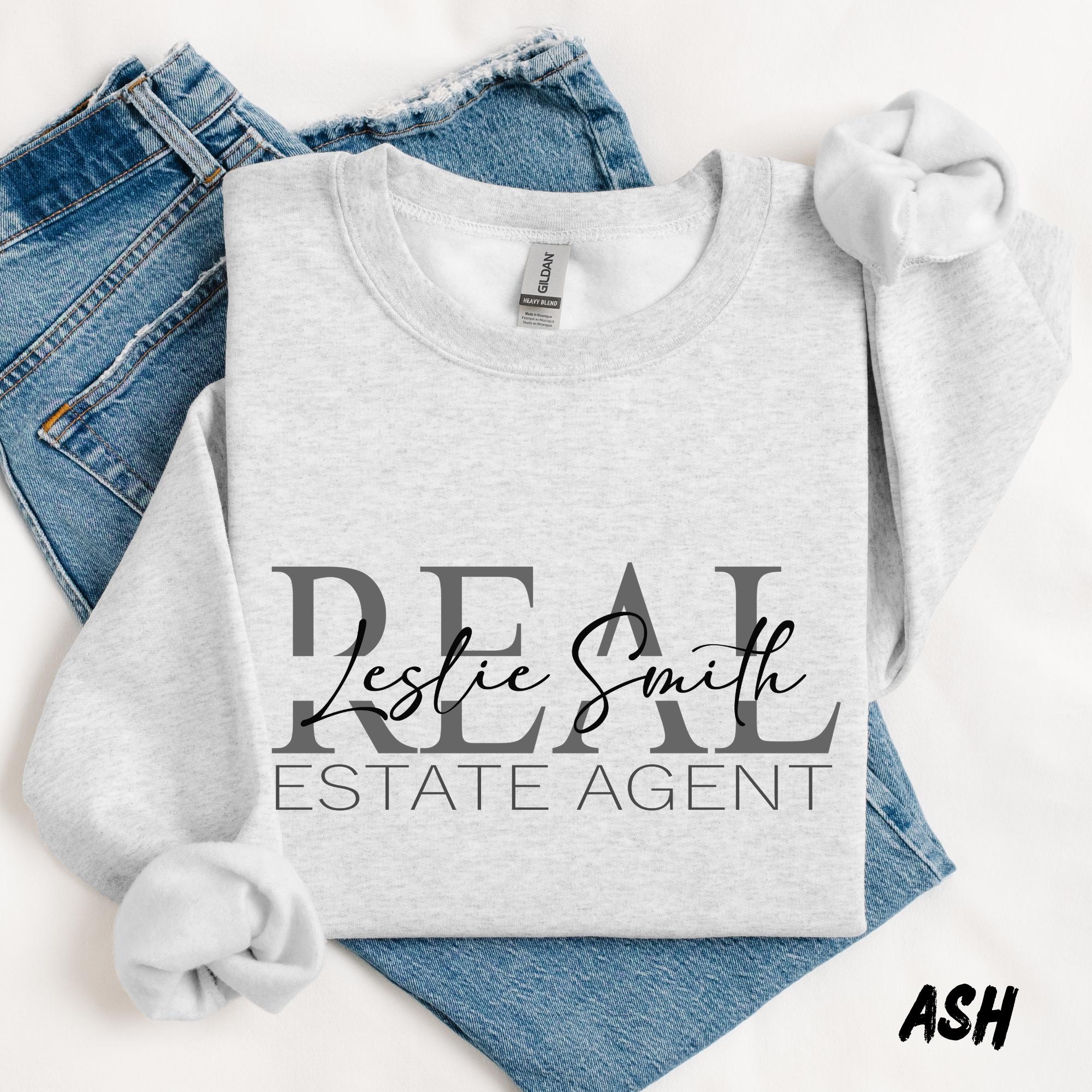 Custom Realtor Crewneck Sweatshirt – Personalized Real Estate Apparel ...
