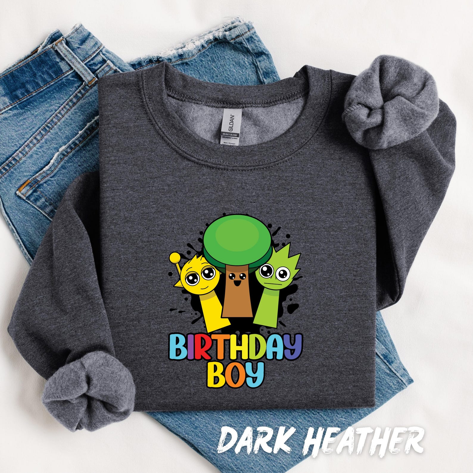 Customized Sprunki Birthday Sweatshirt Personalized Birthday Shirt ...