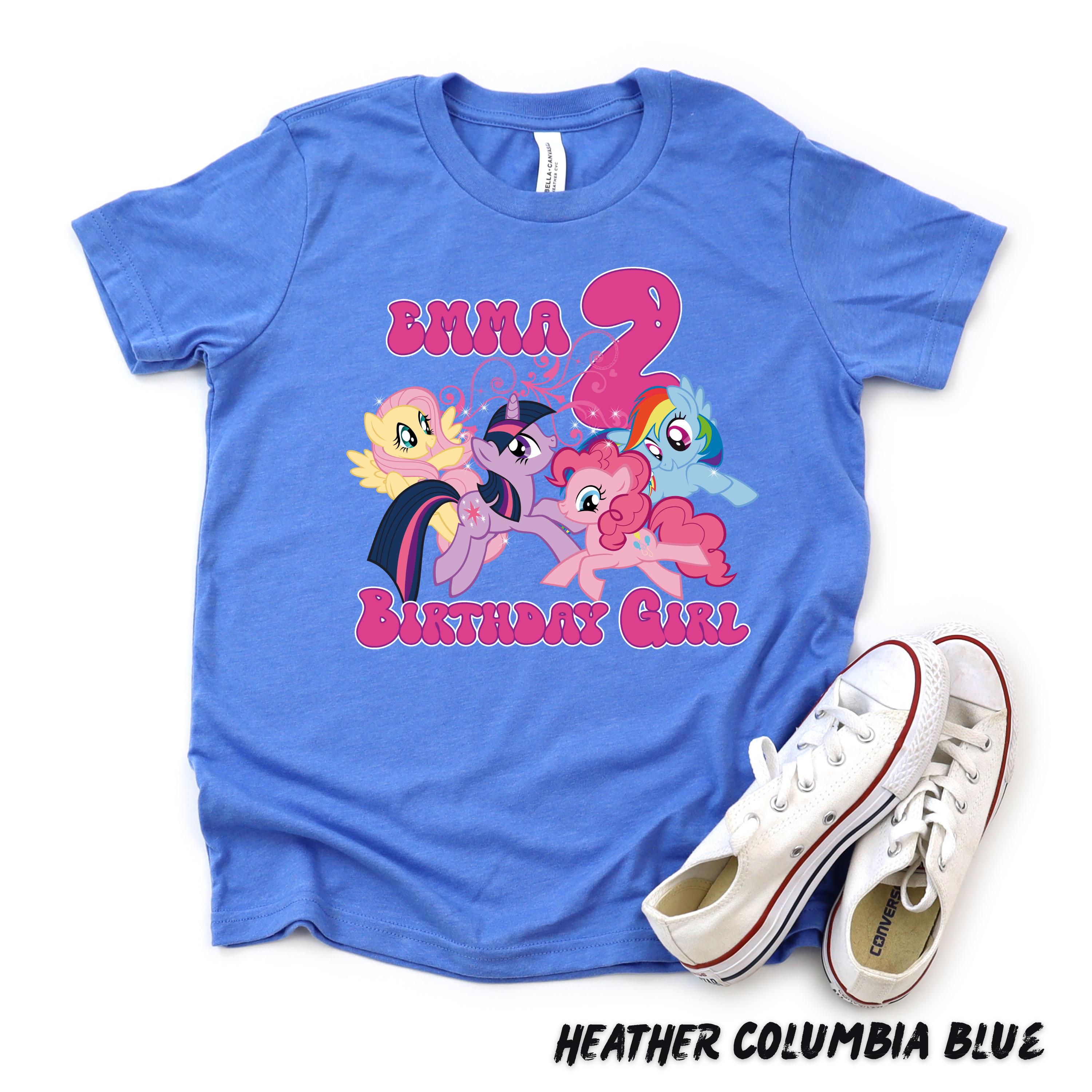 Little Pony Birthday Shirt Custom Name and Age Tee – Birthday Girl ...