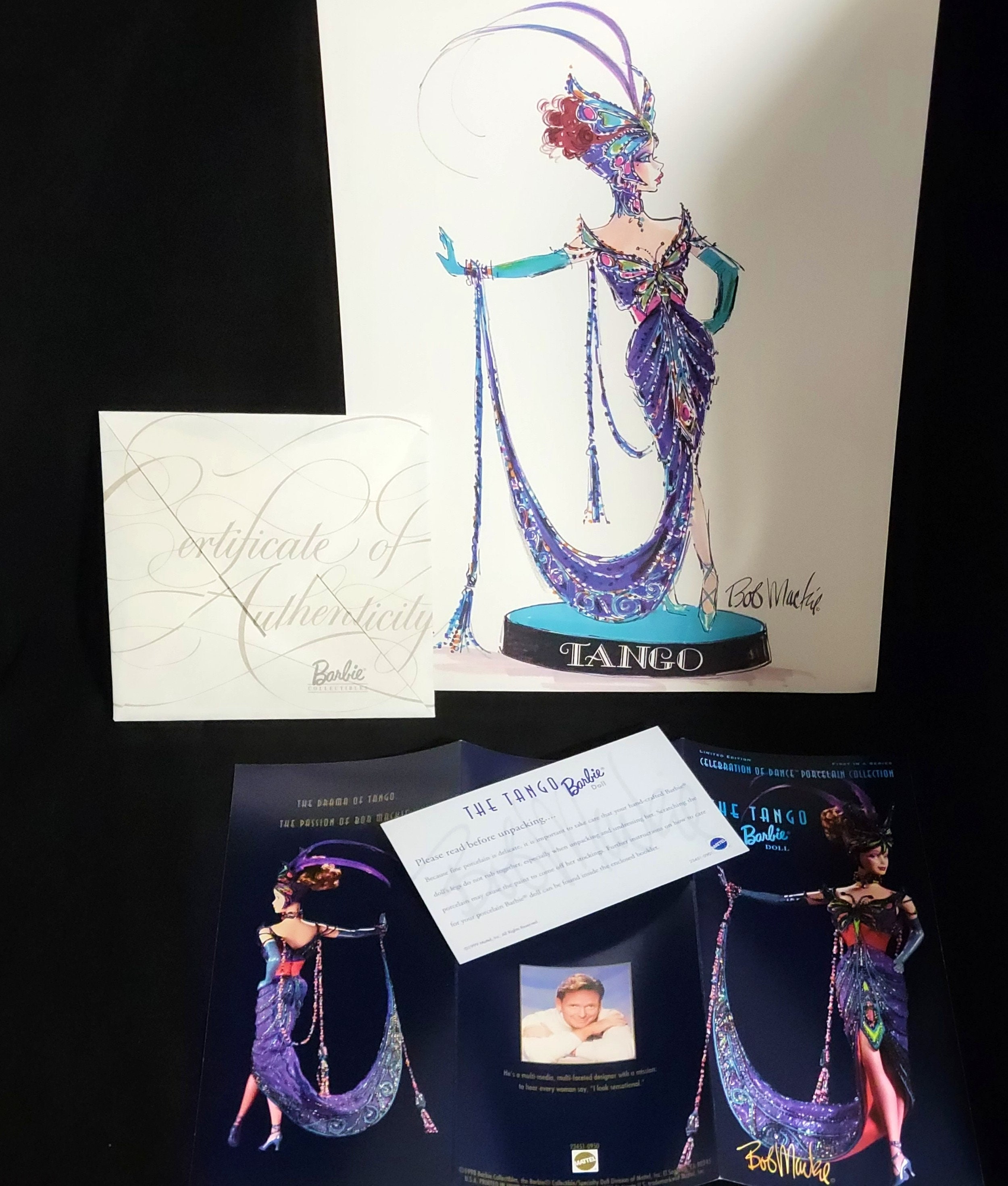 1998 the Tango Barbie, Bob Mackie Barbie, Celebration of Dance ...