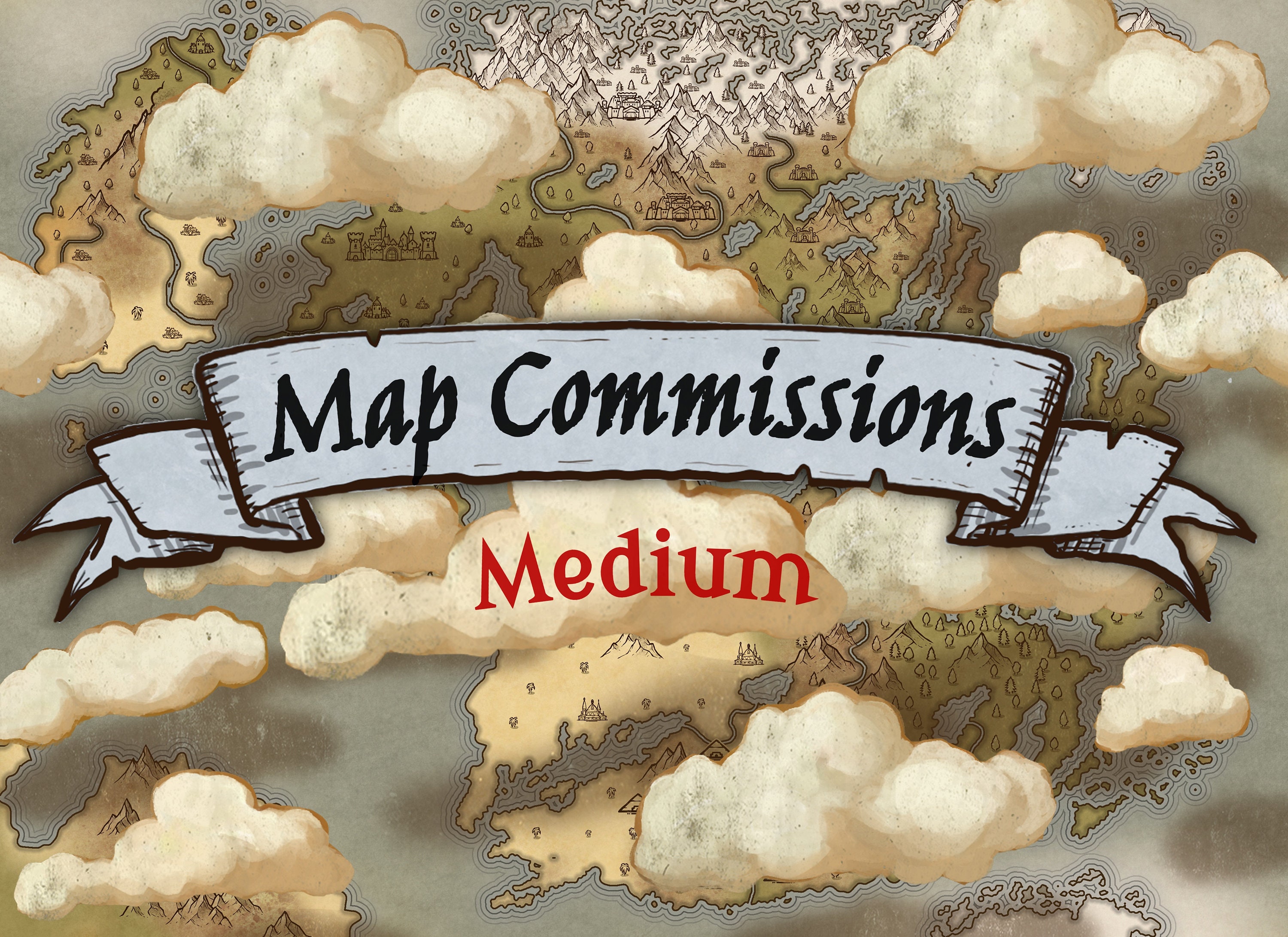 D&D / RPG Map Commissions | Medium Project or Town Map - Etsy