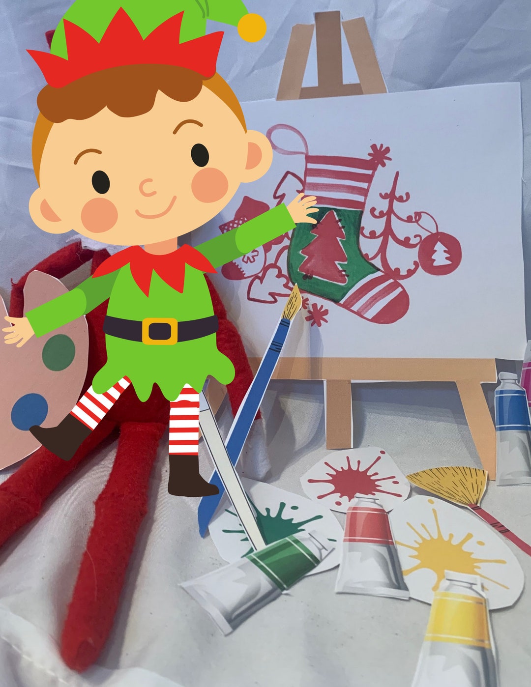 Elf Printable Tiny Painter Elf Printable Elf Props - Etsy France