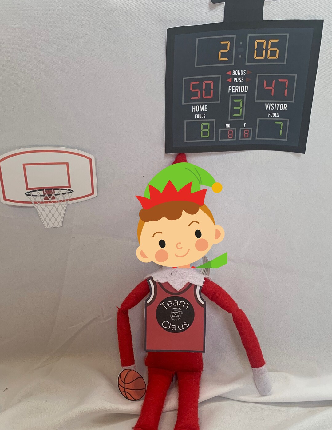 Elf Printable Basketball Elf printable Elf Props Printable - Etsy