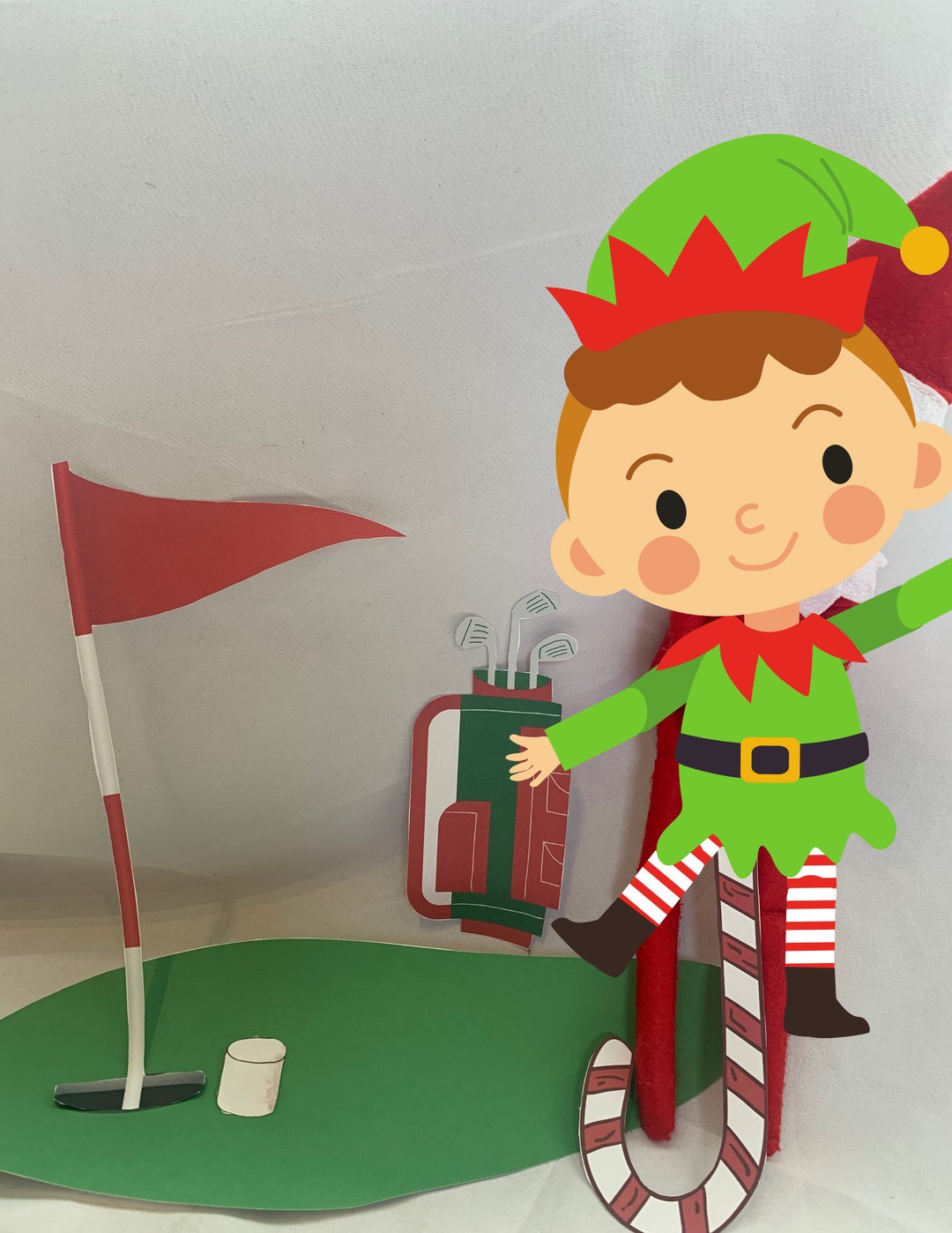Elf Printable Golfing Elf Printable Elf Props Printable Elf - Etsy