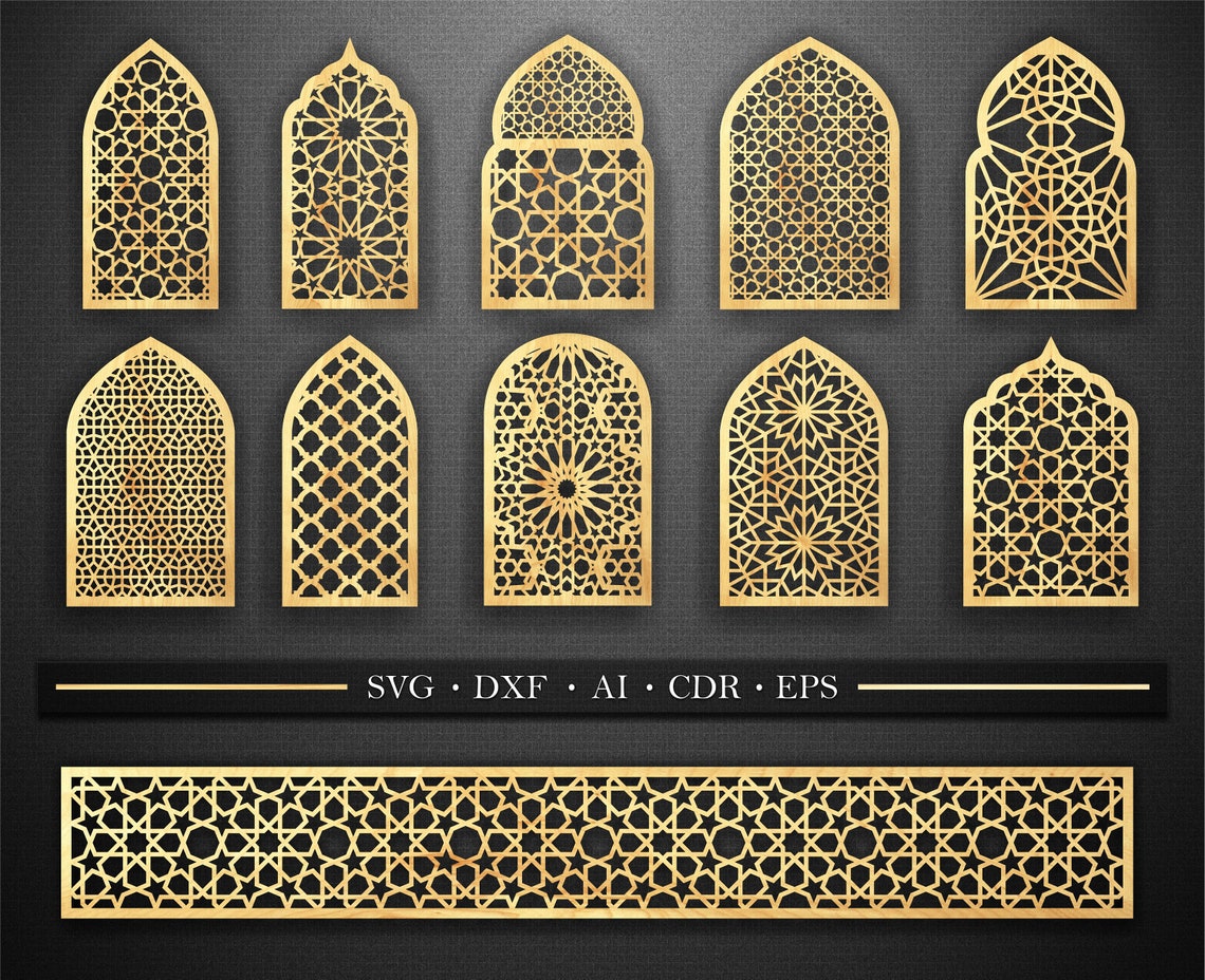 Moroccan Decor Arch Window Graphic, Files Dxf, Svg,ai, Cdr, Eps - Etsy