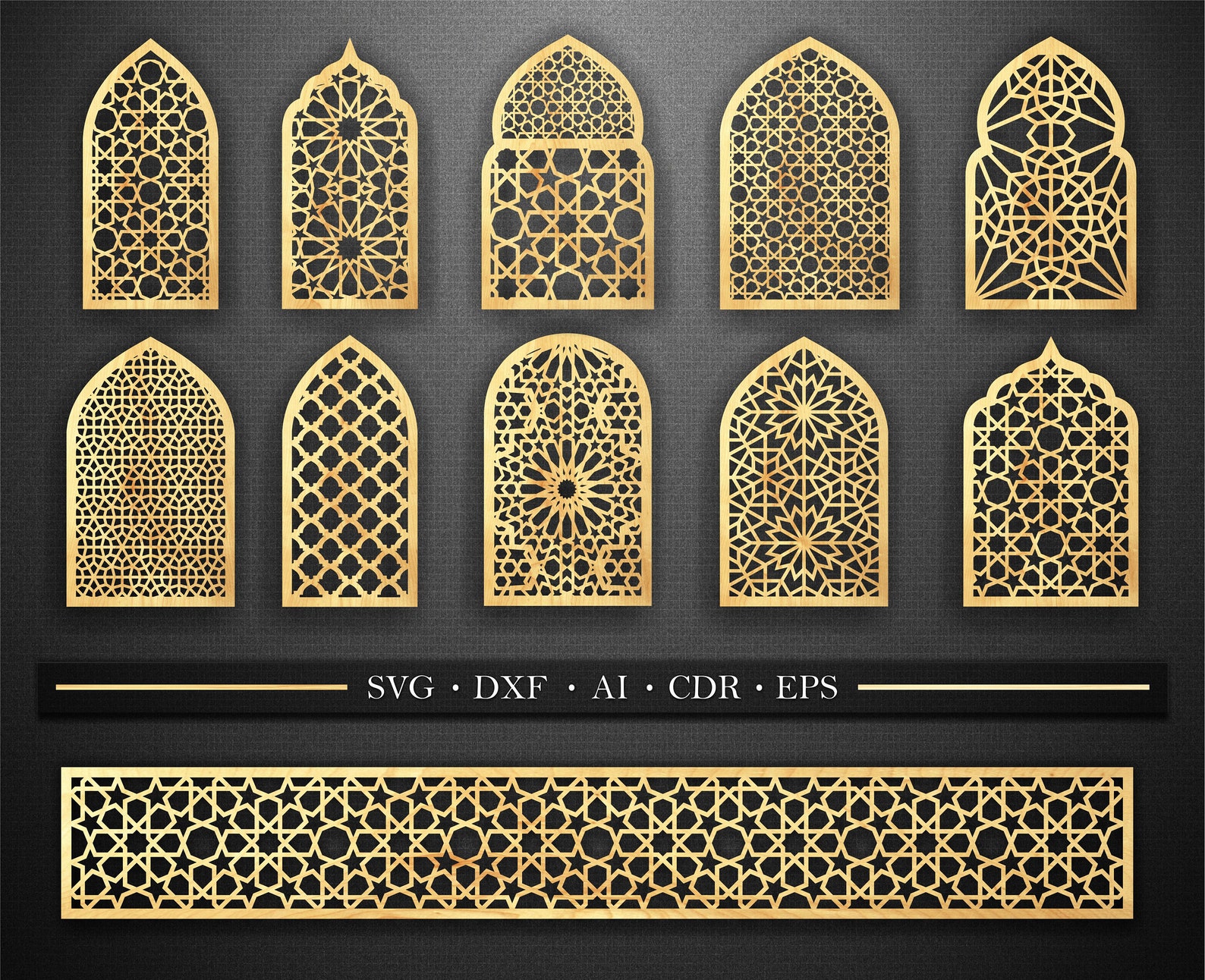 Moroccan Decor Arch Window Graphic, Files Dxf, Svg,ai, Cdr, Eps - Etsy