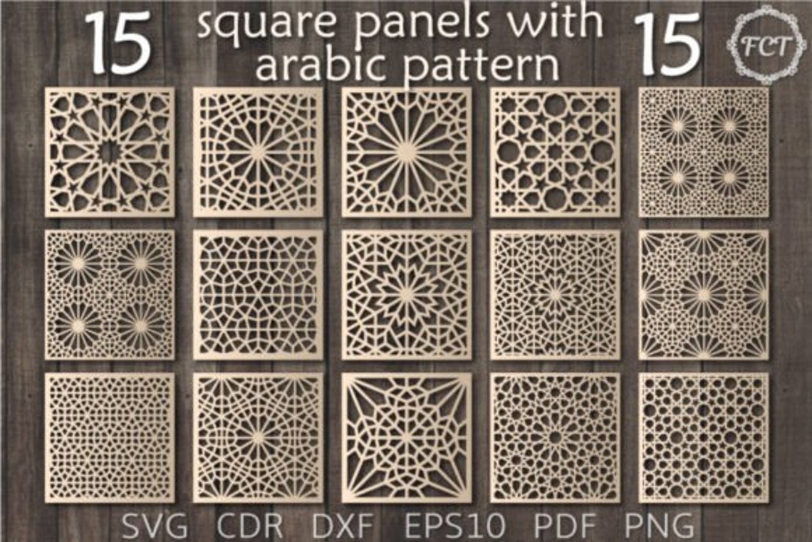 15 Moroccan Panels Arabic SVG Laser Cut - Etsy
