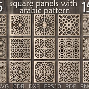 15 Moroccan Panels Arabic SVG Laser Cut - Etsy