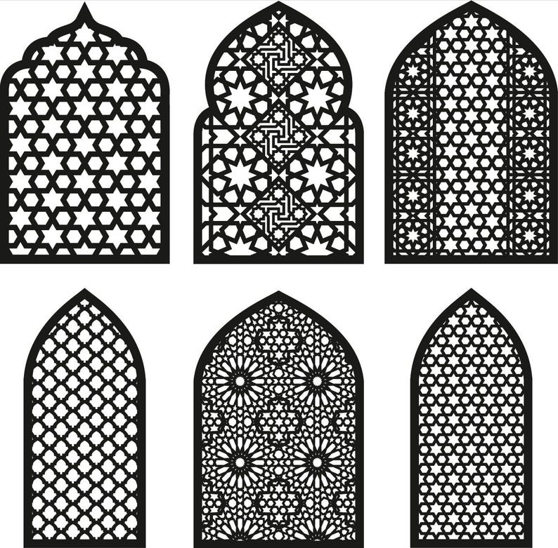 Arch Windows Arabic, Moroccan Patterns, Arabic, Arch window decor with ...