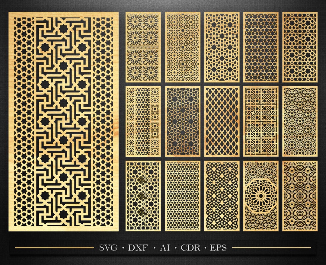 Decorative Arabic Panel, Modern Laser Cut Panel Designs - Digital Files ...