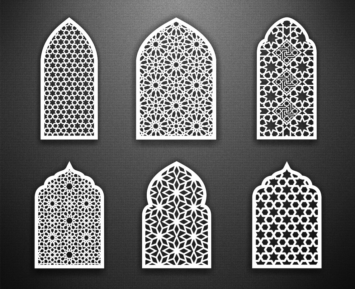Moroccan Arch Window Graphic,arabic, Arch Window Decor With Islamic ...