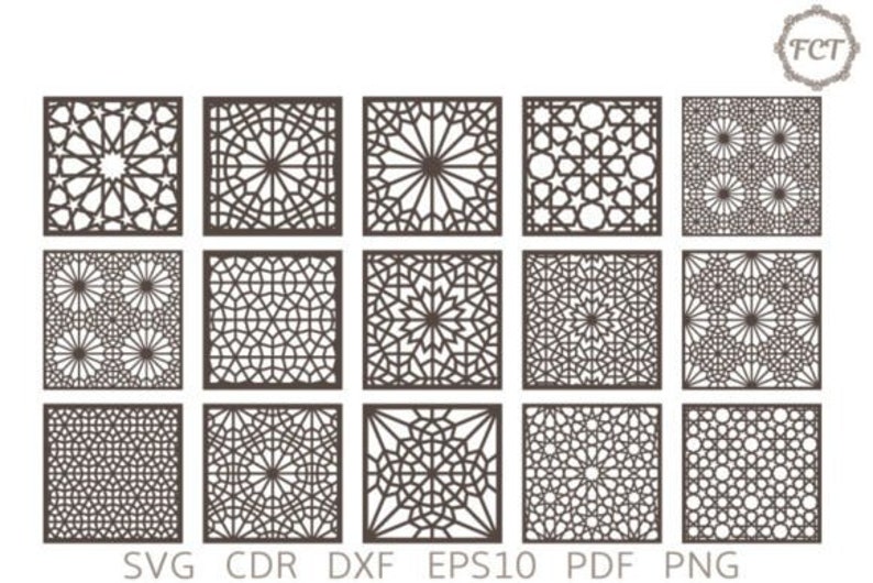 15 Moroccan Panels Arabic SVG Laser Cut - Etsy