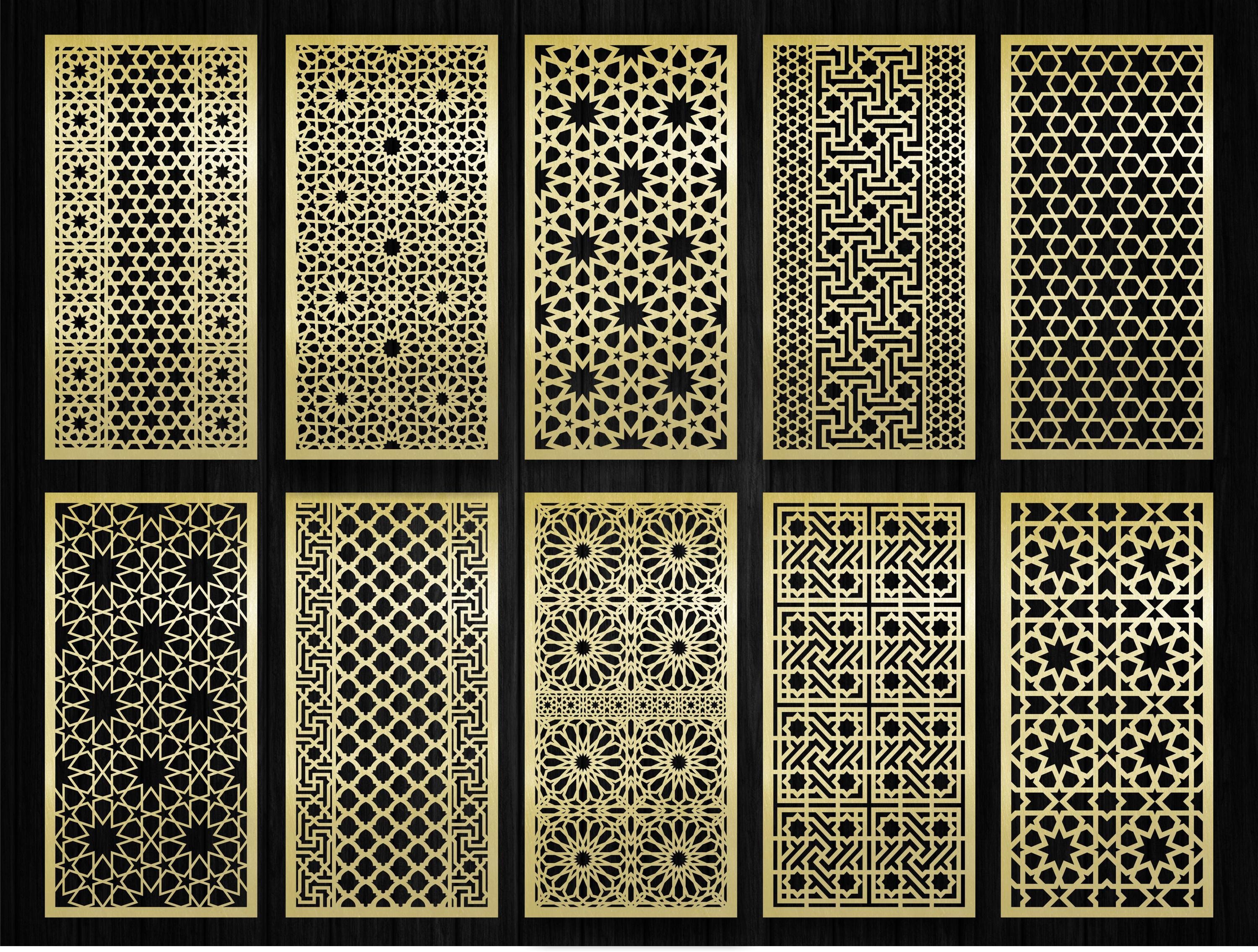 Decorative Arabic Panel, Modern Laser Cut Panel Designs - Digital Files ...