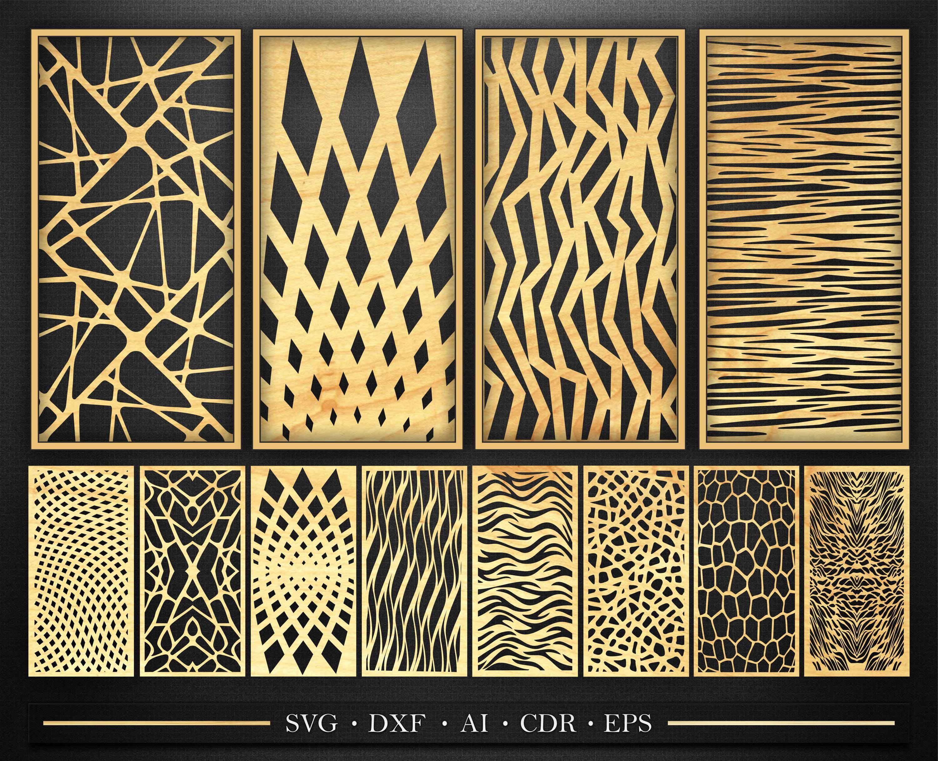 Decorative Panel, Modern Laser Cut Panel Designs Digital Files for CNC ...