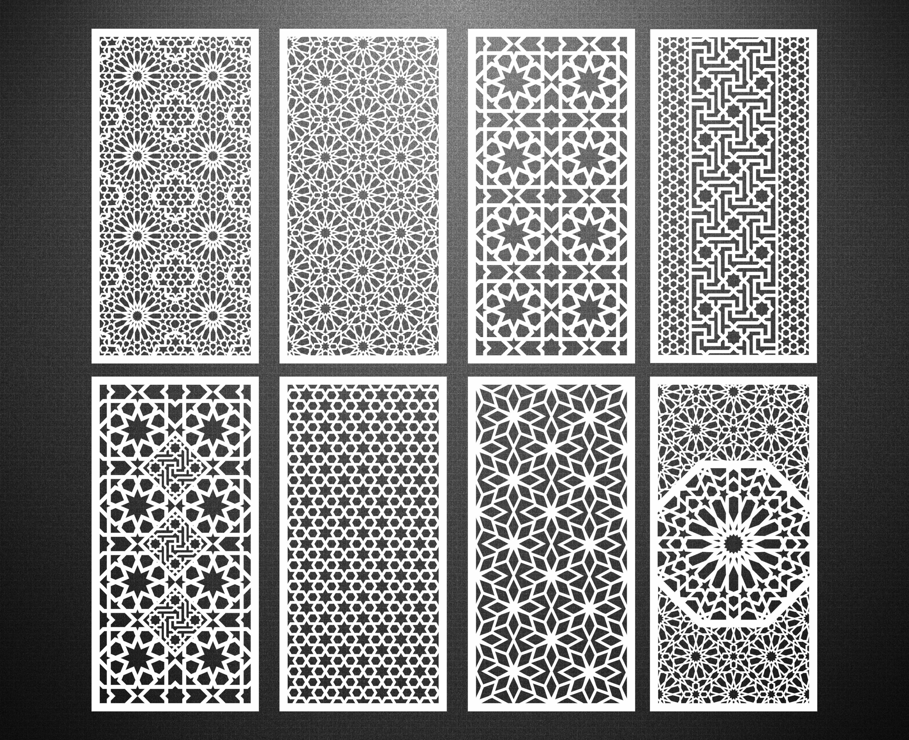 Decorative Arabic Panel, Modern Laser Cut Panel Designs - Digital Files ...