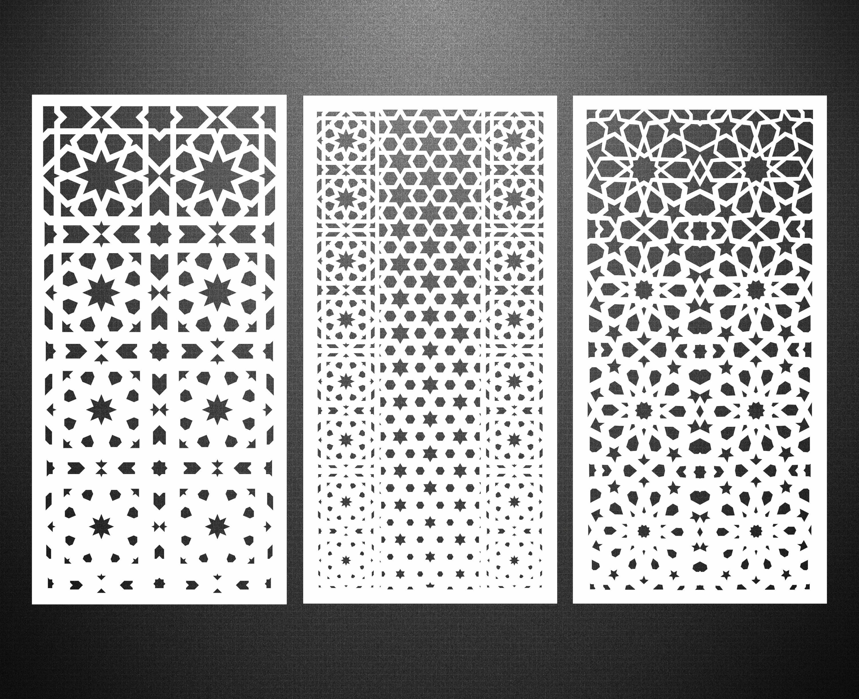 Decorative Arabic Panel, Modern Laser Cut Panel Designs - Digital Files ...
