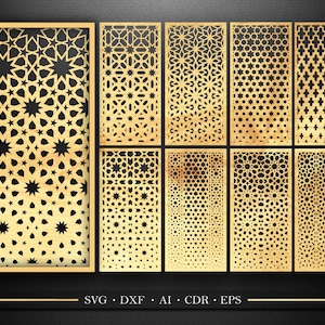Decorative Arabic Panel, Modern Laser Cut Panel Designs - Digital Files ...