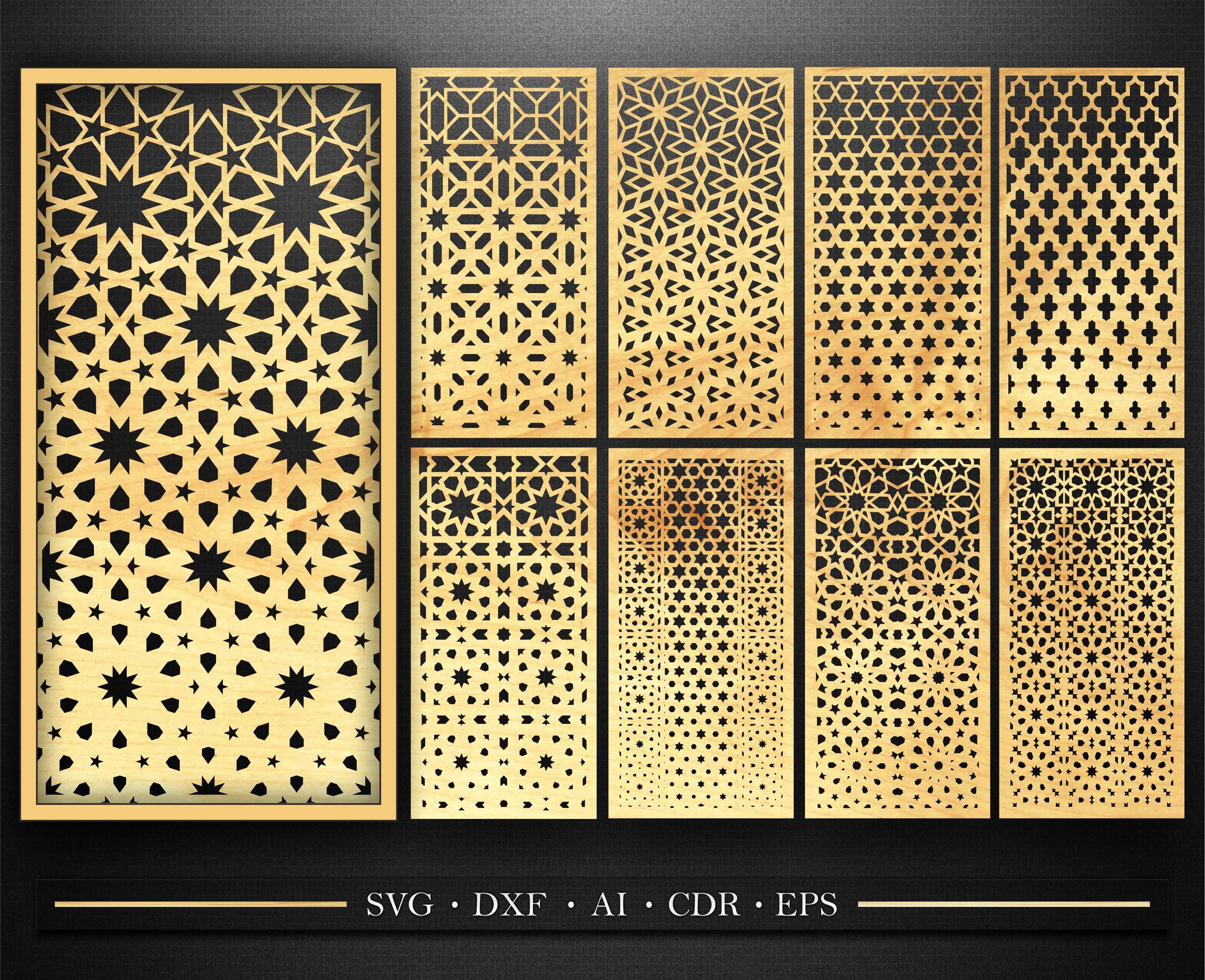 Decorative Arabic Panel, Modern Laser Cut Panel Designs - Digital Files ...