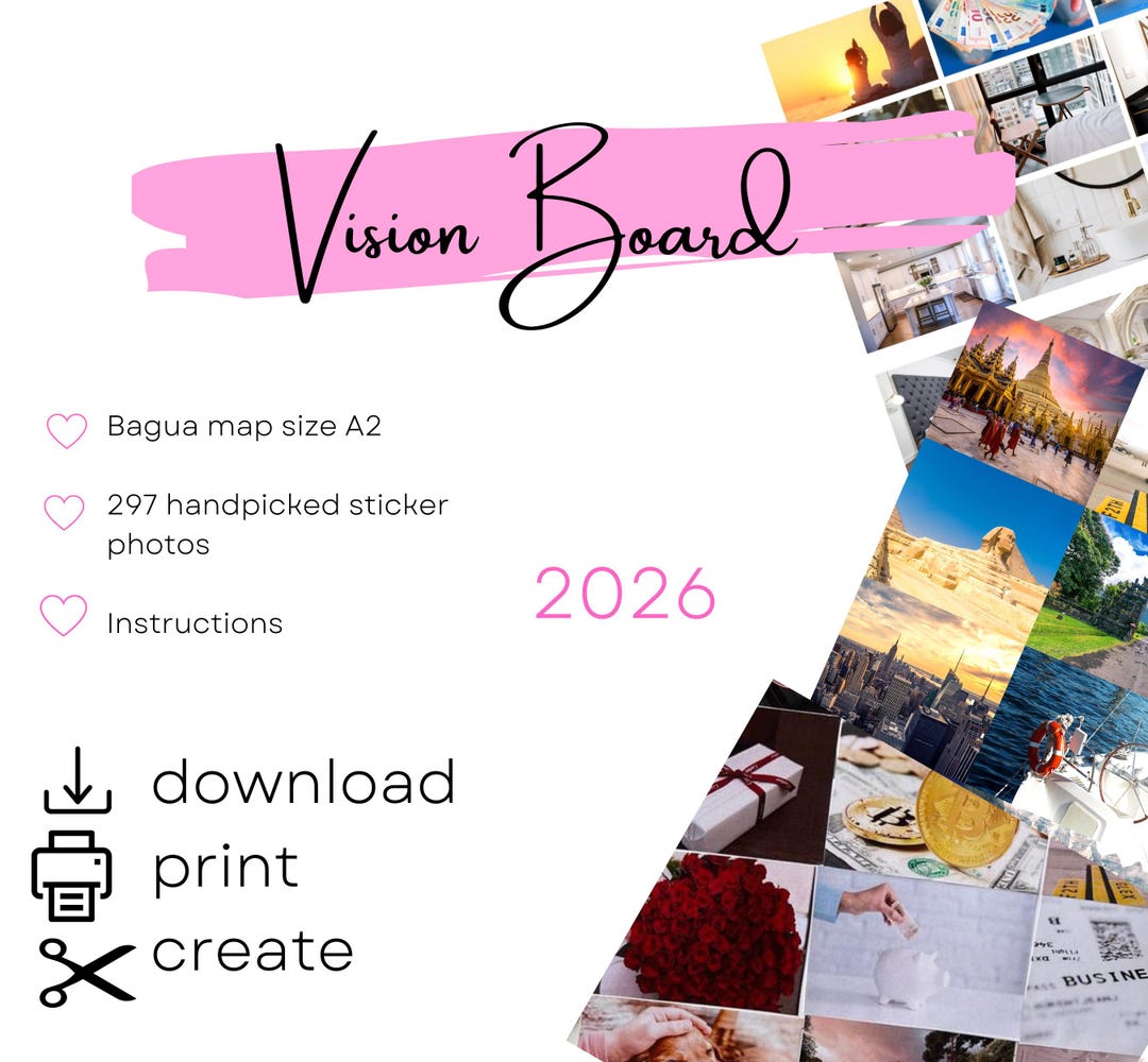 Feng Shui Vision Board Kit 2026, Bagua Map (digital Download ...