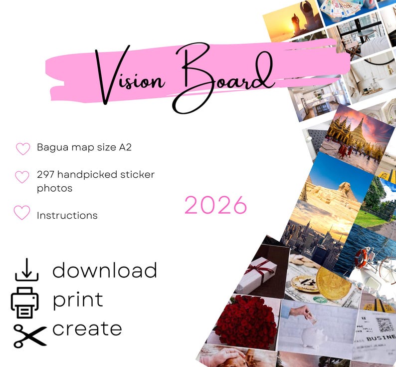 Feng Shui Vision Board Kit 2026, Bagua Map (digital Download ...