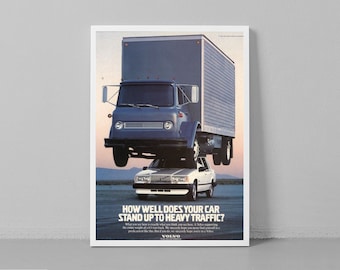 Volvo Retro Poster - Etsy