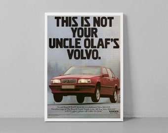 Volvo Retro Poster - Etsy
