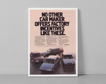 Volvo Retro Poster - Etsy