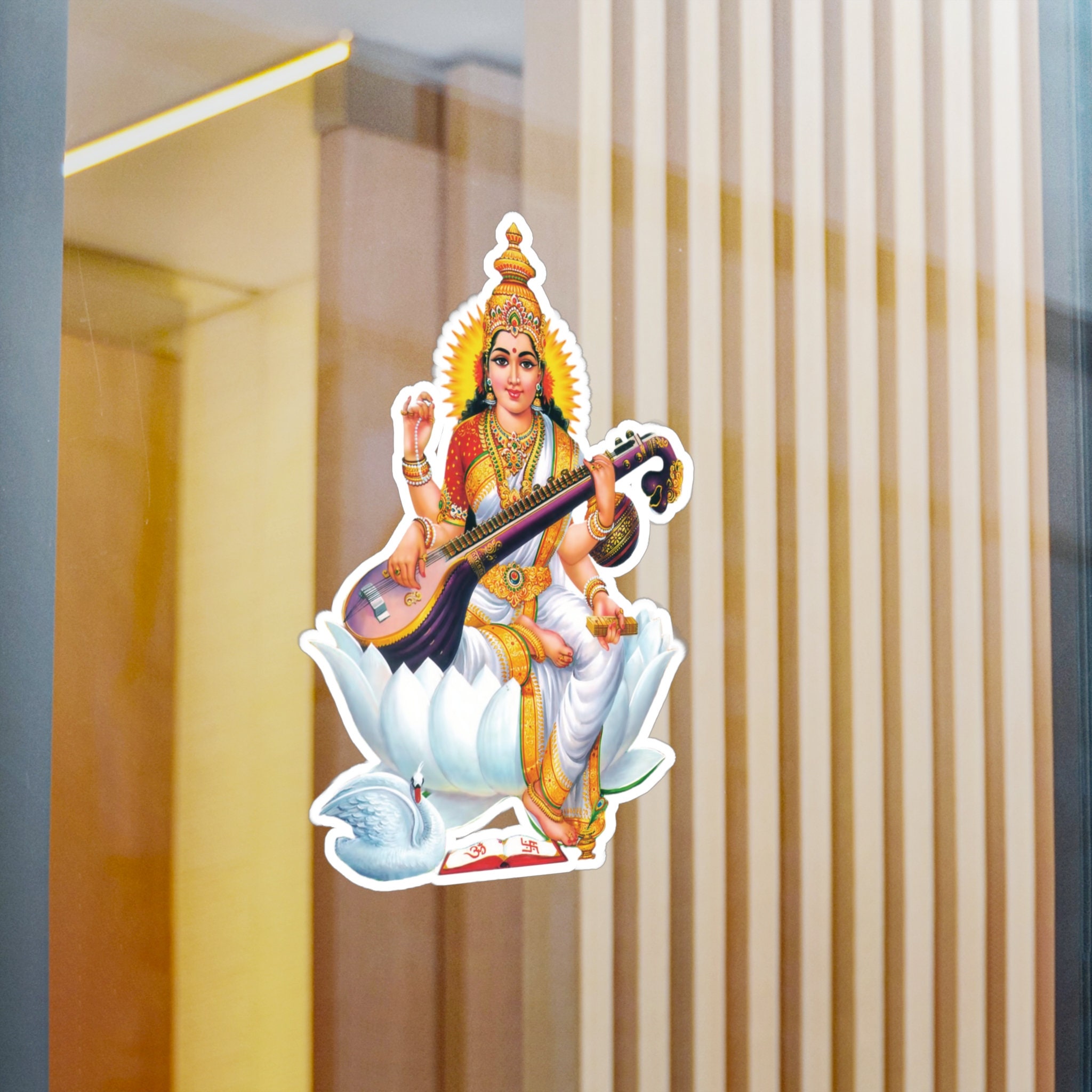 Goddess Sarasvati Saraswati Kiss-cut Vinyl Decal Sticker - Etsy