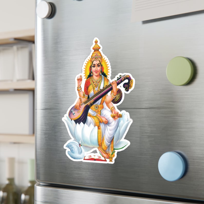 Goddess Sarasvati Saraswati Kiss-cut Vinyl Decal Sticker - Etsy
