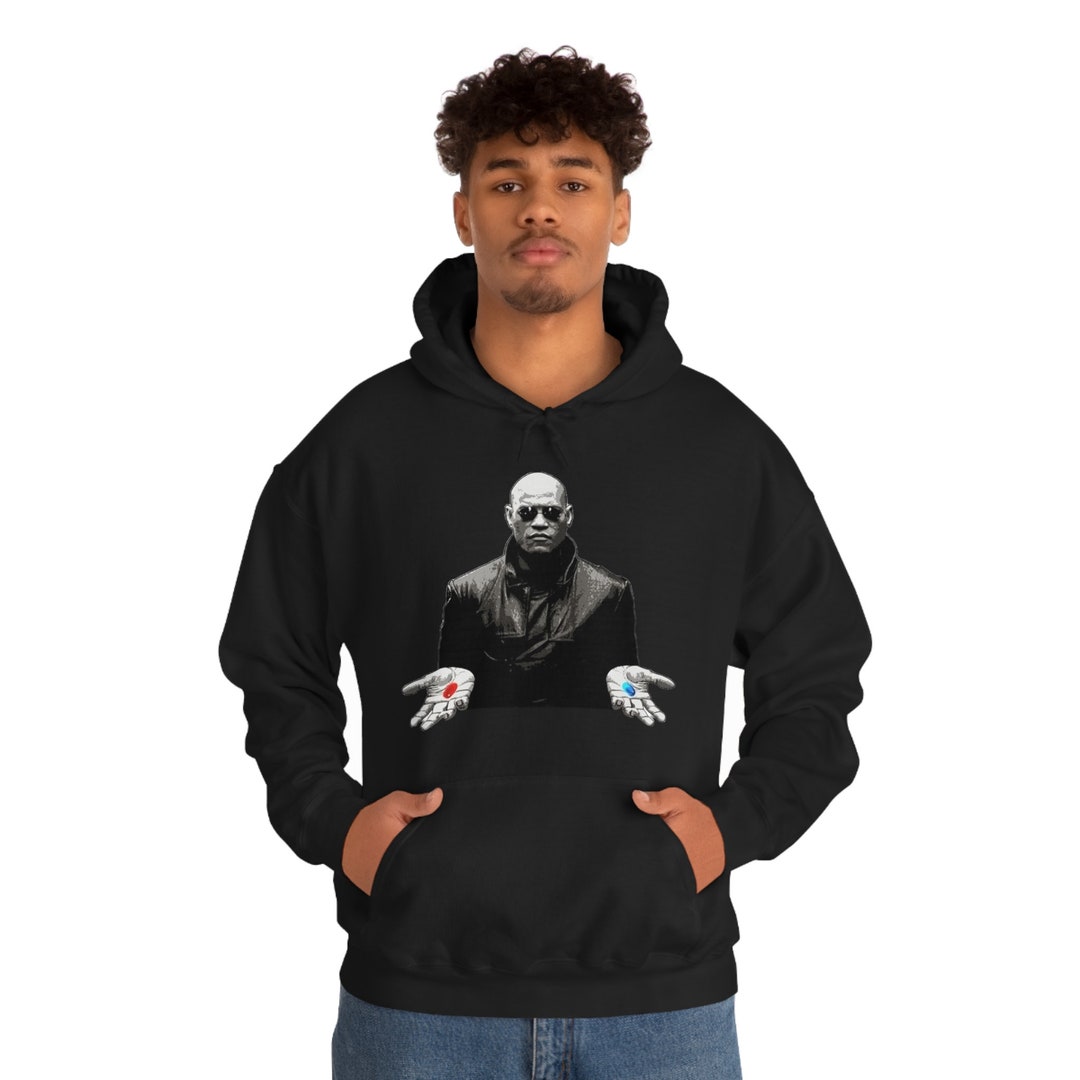 The Matrix Morpheus Red OR BLUE PILL Unisex Heavy Blend Hooded ...