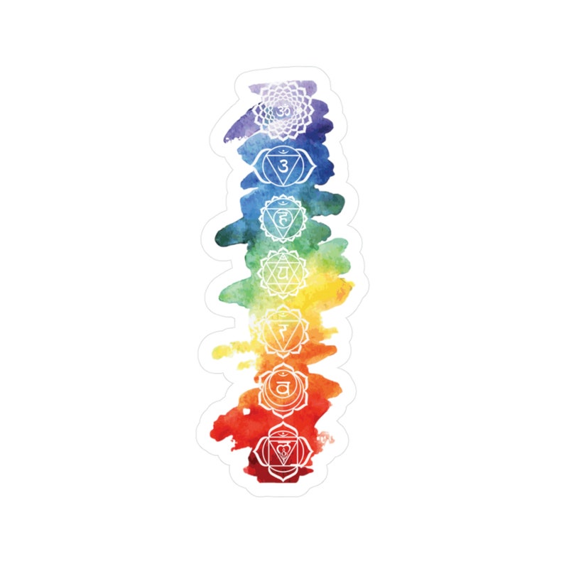 Water Painted Chakras Vinyl Decal Chakra Decal Sticker - Etsy