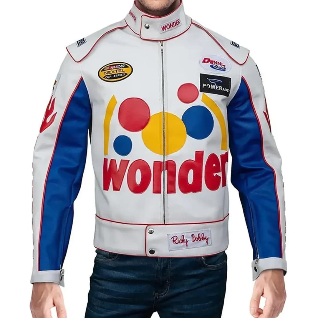 Ricky Bobby Inspired Wonder Bread Leather Jacket-leather Racing Jacket ...