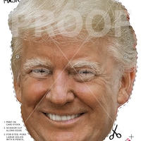 Donald Trump Mask, Politician Mask, DIY Donald Trump Paper Mask, Donald ...