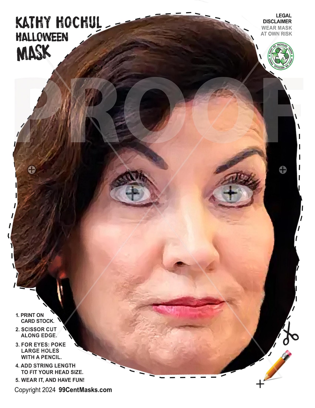Kathy Hochul Halloween Mask: Political Costume (digital Download) - Etsy