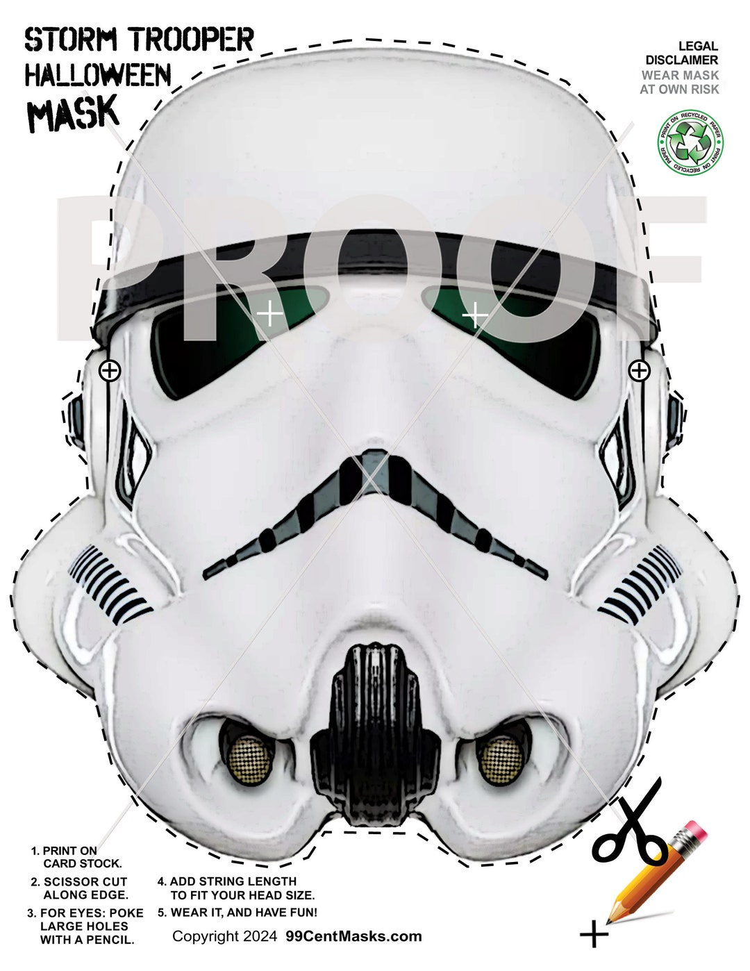 Printable Halloween Mask - STORM TROOPER Design | Download and Print ...