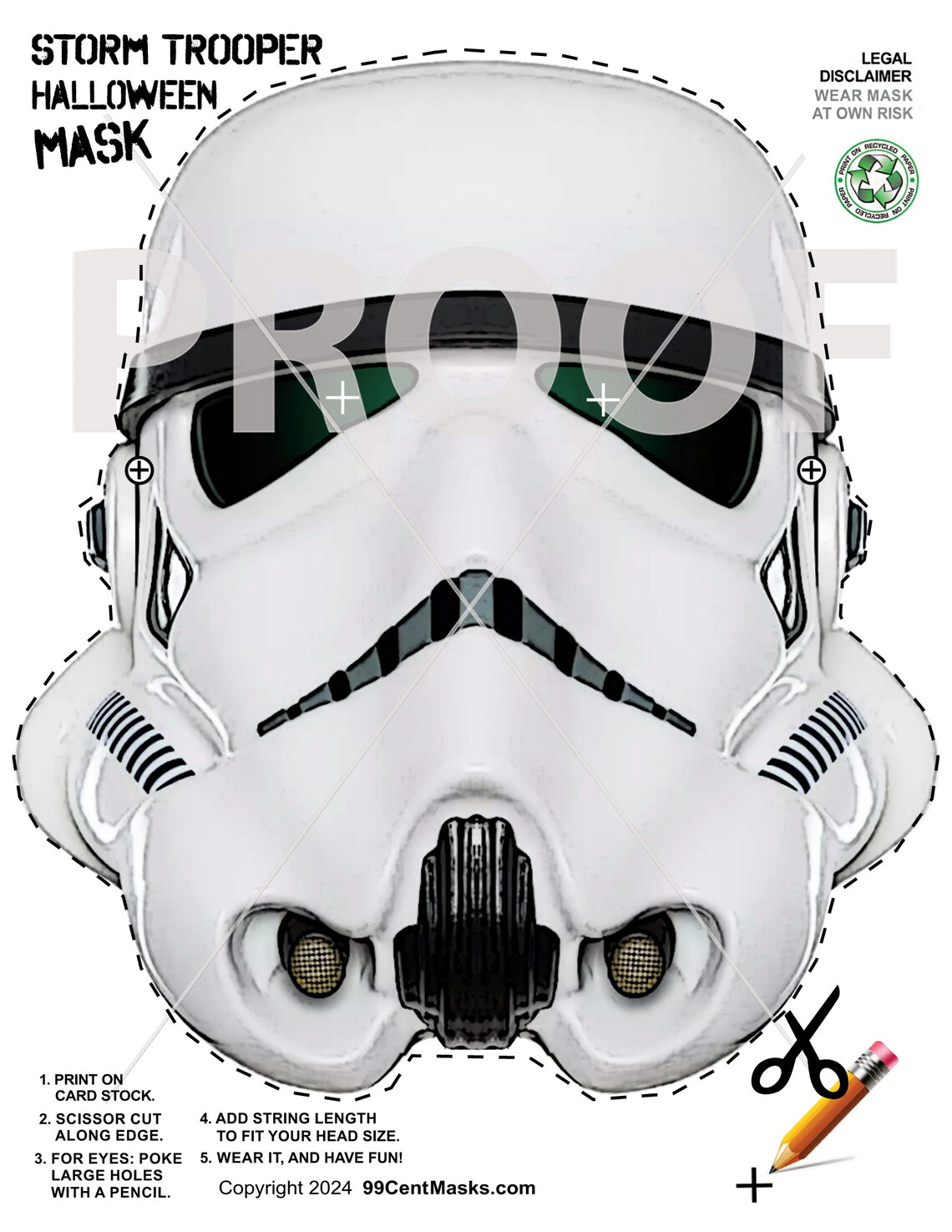 Printable Halloween Mask - STORM TROOPER Design | Download and Print ...