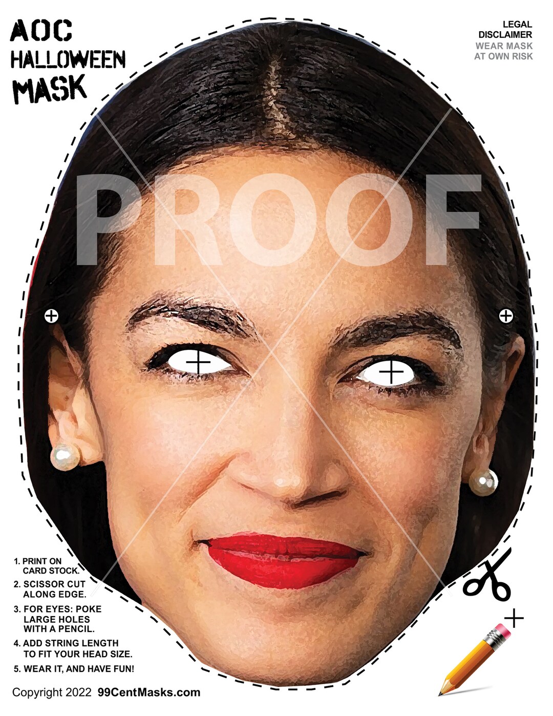 Printable Halloween Mask AOC Design Download and Print Fun and Easy ...