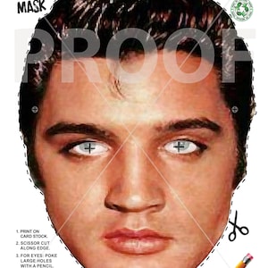 Printable Halloween Mask - ELVIS Design | Download and Print | Fun and ...