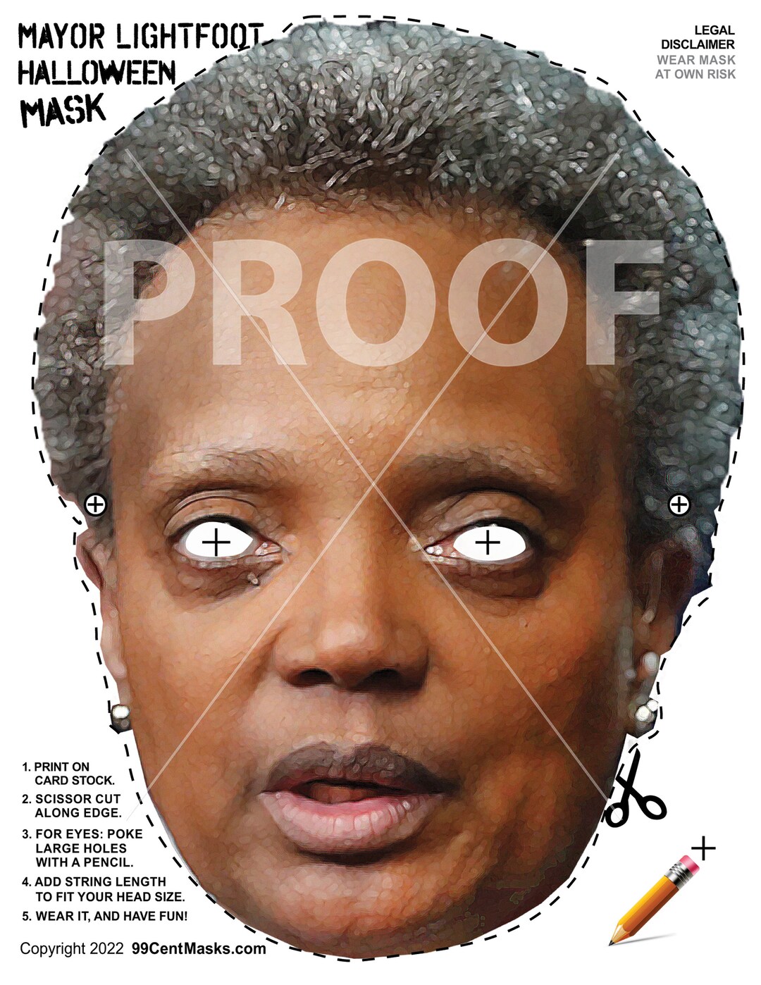 Printable Halloween Mask MAYOR LIGHTFOOT Design Download and Print Fun ...