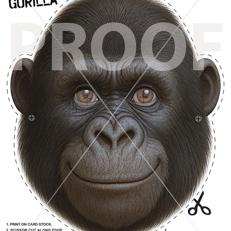 Gorilla Mask - Etsy UK
