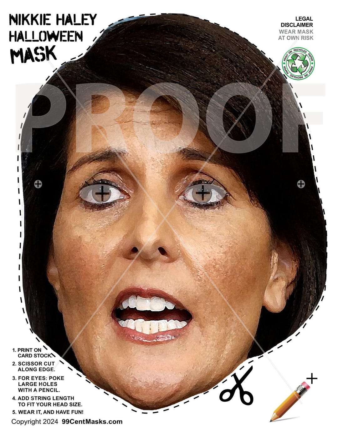 Nikki Haley Mask: Printable Halloween Costume (digital Download) - Etsy