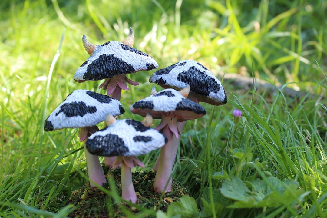 Cow Mushrooms Original One of a Kind Handmade Sculpture | Handcrafted ...