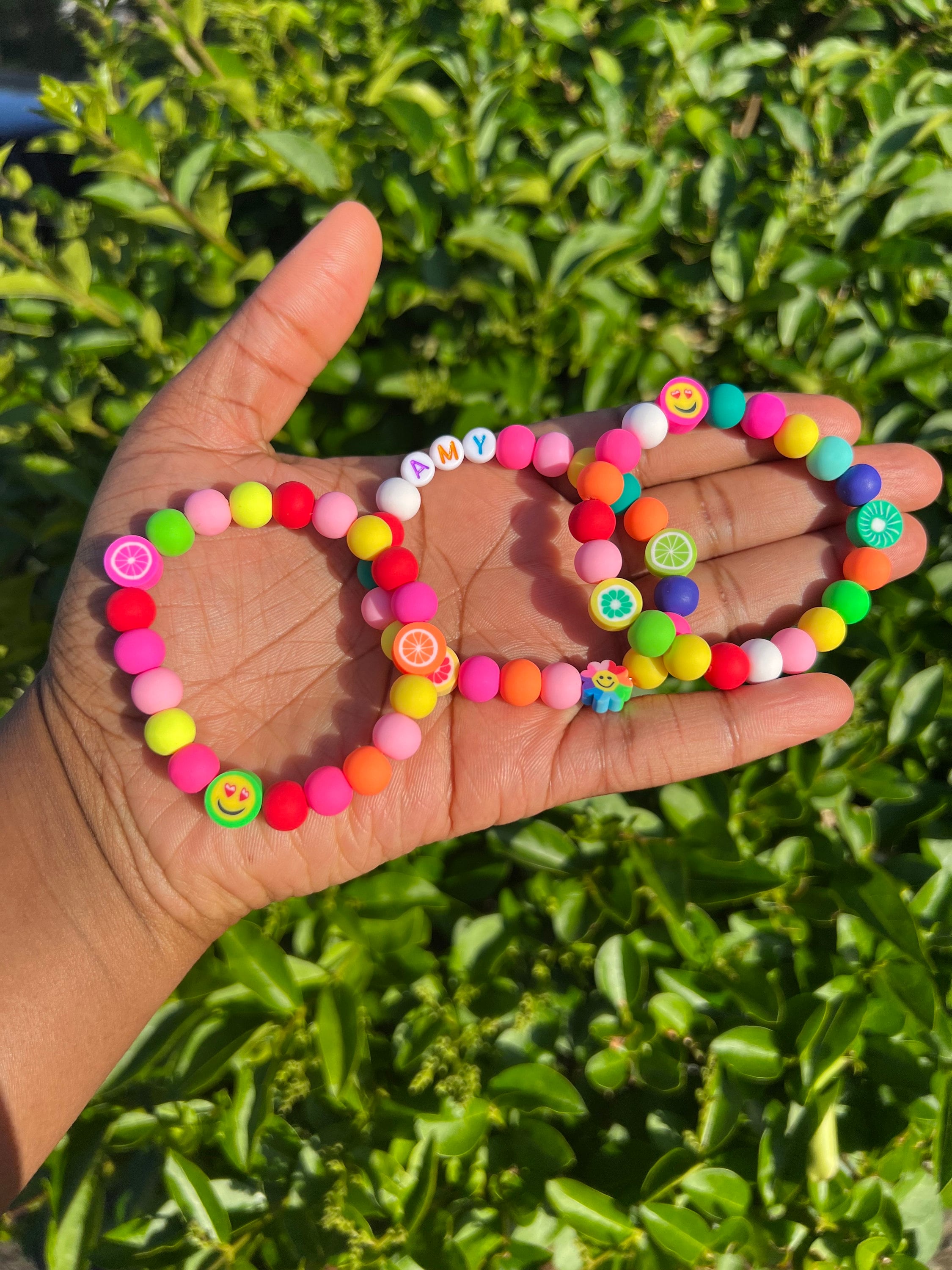 Bright, Fun, Colourful Rainbow Silicone Bracelets, Handmade ...