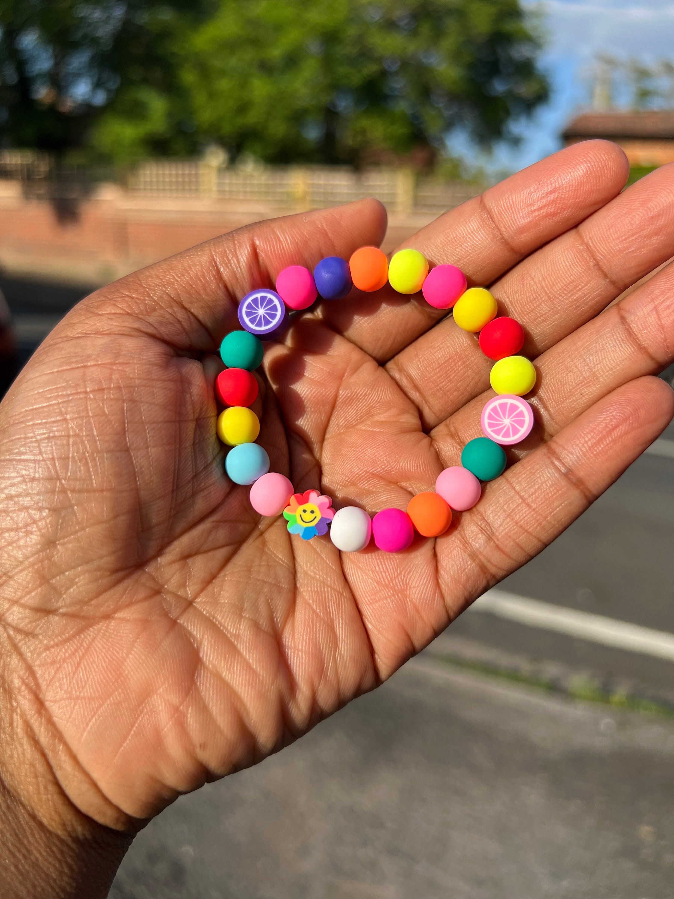 Bright, Fun, Colourful Rainbow Silicone Bracelets, Handmade ...