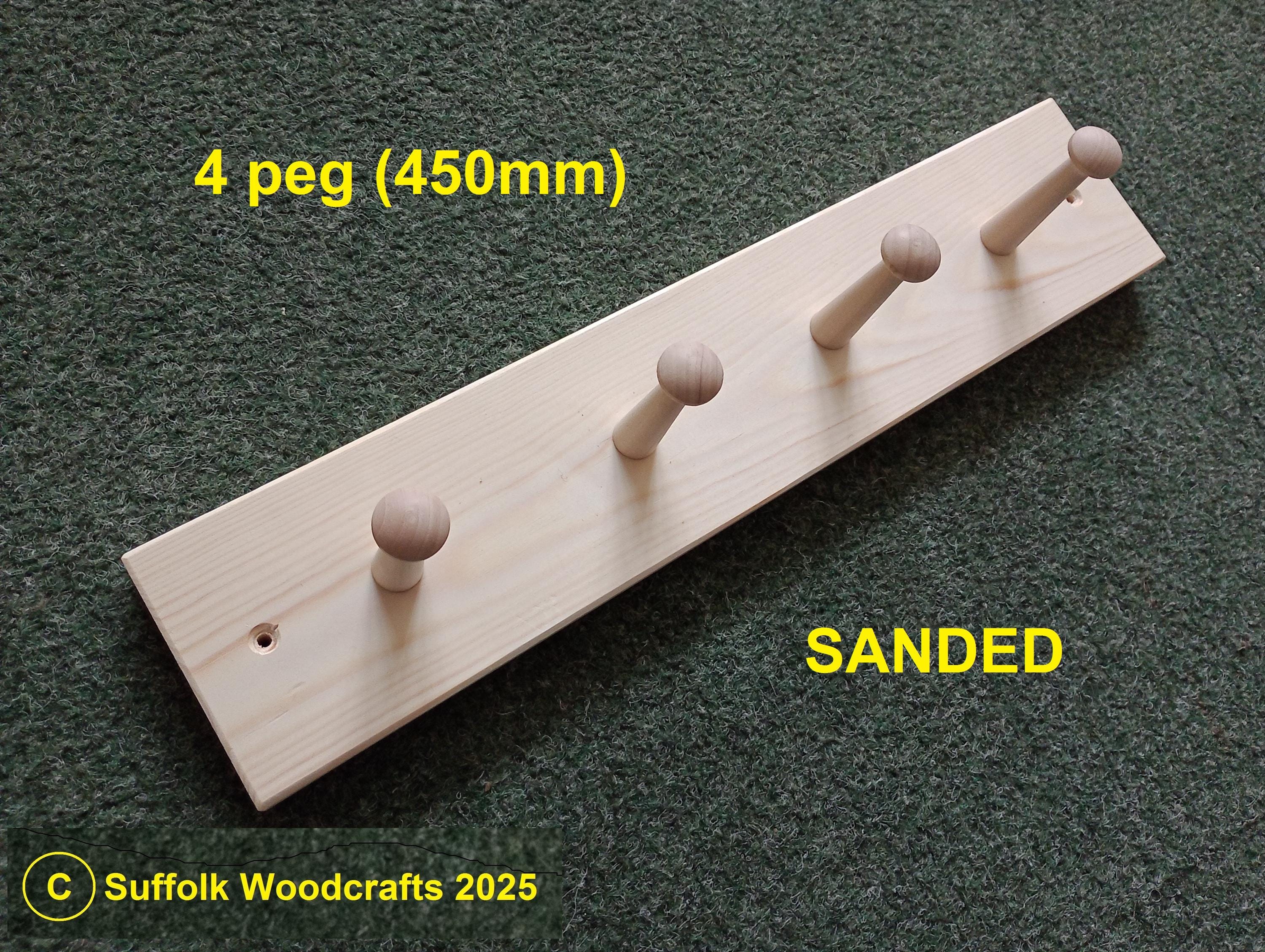 Shaker Style Coat Peg Rack (choice of Sizes) - Etsy UK