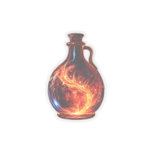 Fire Potion Bottle Sticker - Etsy