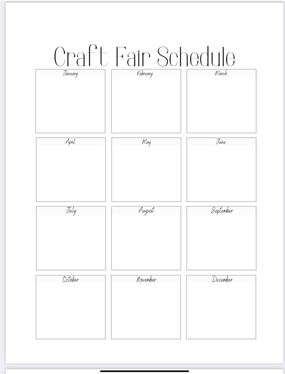 Pink Craft Fair Planner, Craft Show Templates, Inventory Sheet, Order ...