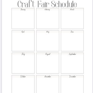 Pink Craft Fair Planner, Craft Show Templates, Inventory Sheet, Order ...